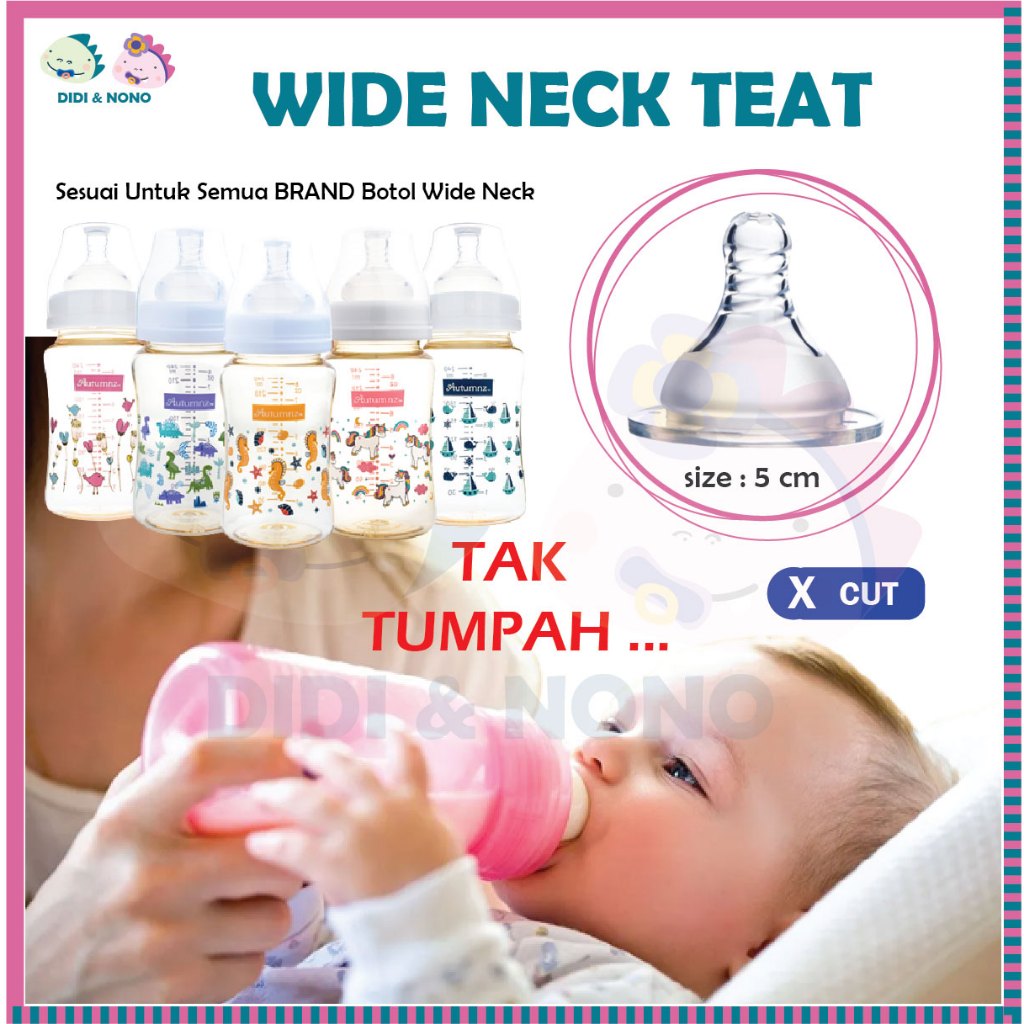 SILICONE WIDE NECK TEAT NIPPLE (X cut) PUTING BOTOL SUSU | Shopee Malaysia