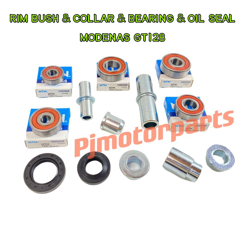 MODENAS GT128 GT 128 - FRONT & REAR HUB RIM BEARING BUSH COLLAR ...