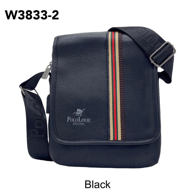 Original Polo Louie Men Trending Leather Messenger Bag Crossbody Sling ...