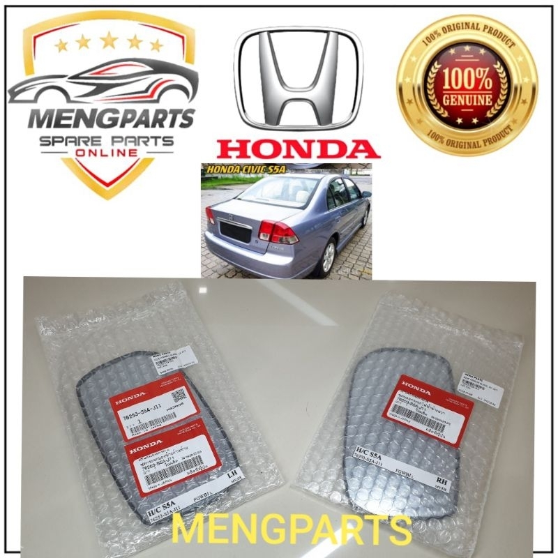 ORIGINAL HONDA CIVIC S5A 1.7 SIDE MIRROR GLASS 76203-S5A-J11 76253-S5A ...