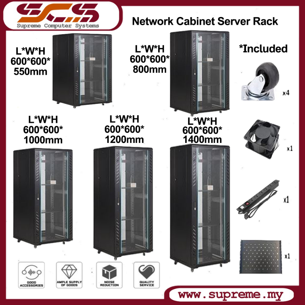 15U Network Cabinet Server Rack soundproof fireproof / Network Switch ...