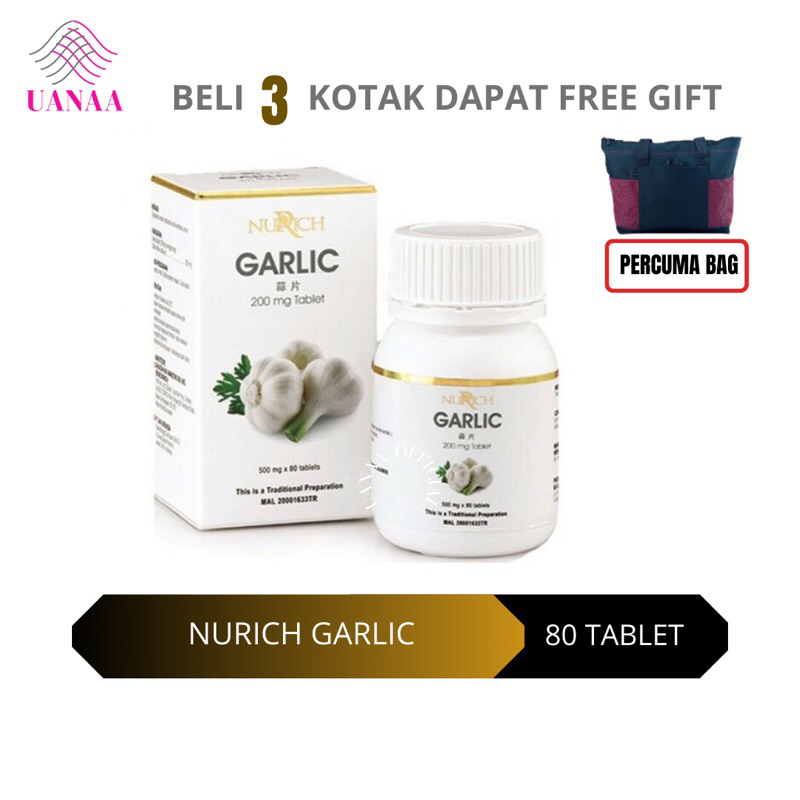 UANAA Nurich Garlic Tablet Antioksidan Antiinflammation Original ...