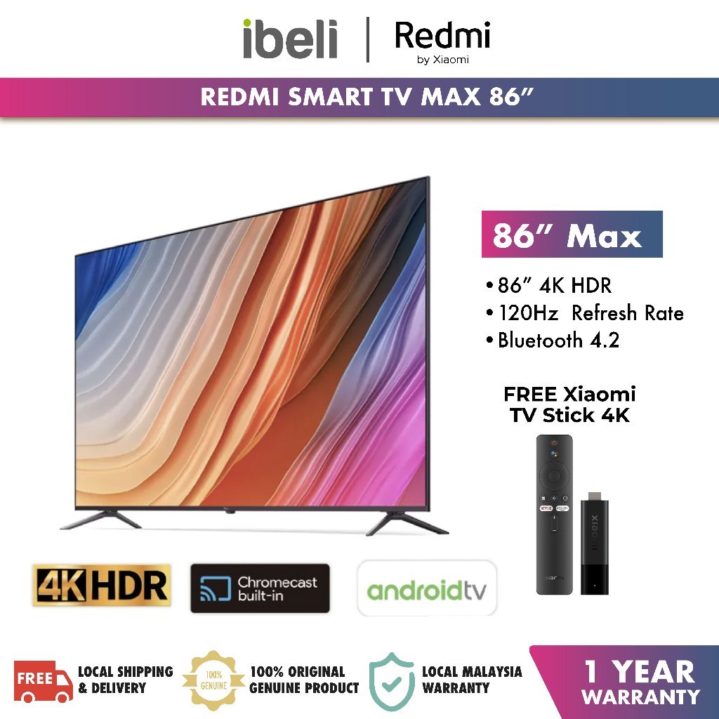 Xiaomi Redmi Full Screen Smart TV Max LED TV 4K Android TV 120Hz UHD ...
