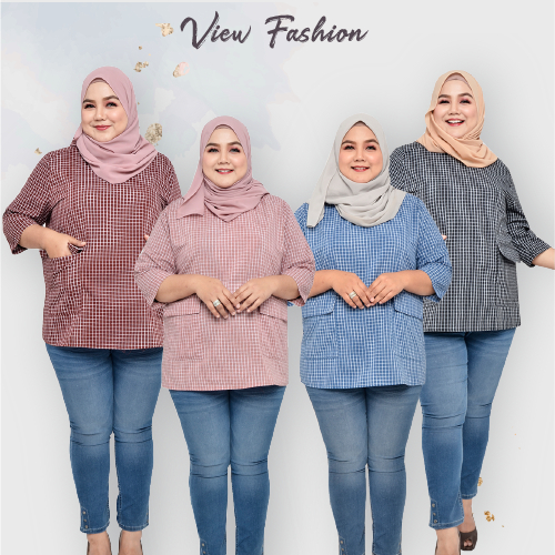 [VIEW] FS-3XL MUSLIMAH PLUS SIZE BLOUSE Ellery Pocket Front Blouse 8038 ...