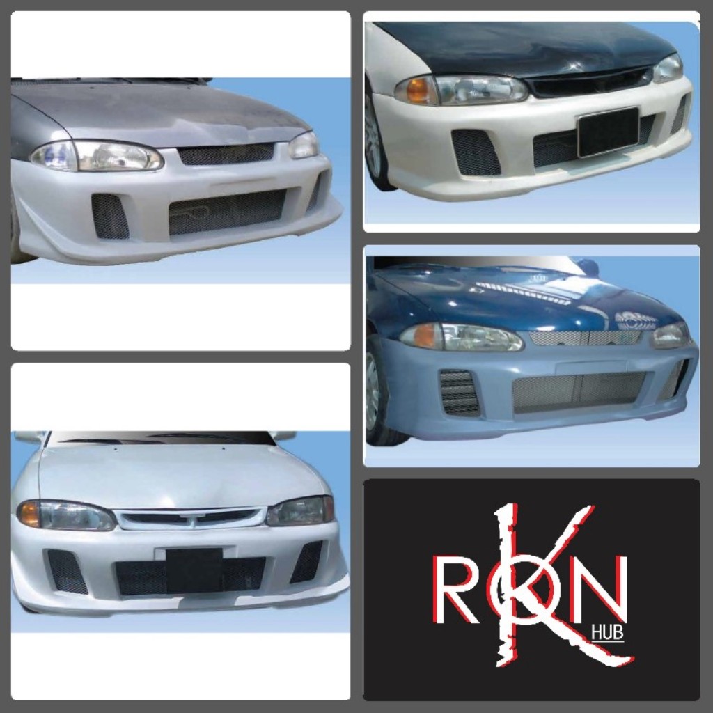 Proton Wira Promote Front Bumper 1 2 V2 Body Kit Fiber Ready Stock ...