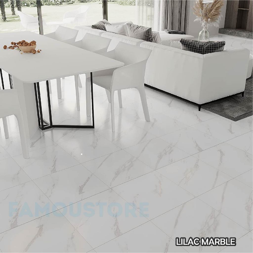 Marble Tiles Self Adhesive PVC Floor Sticker Lantai Vinyl Flooring ...