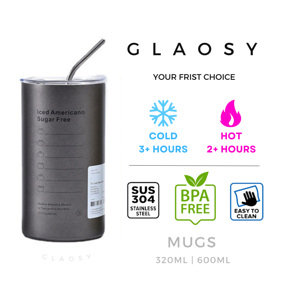 304 Stainless Steel Bottle Coffee Cup Thermos Mug Tumbler Vacuum Flask ...