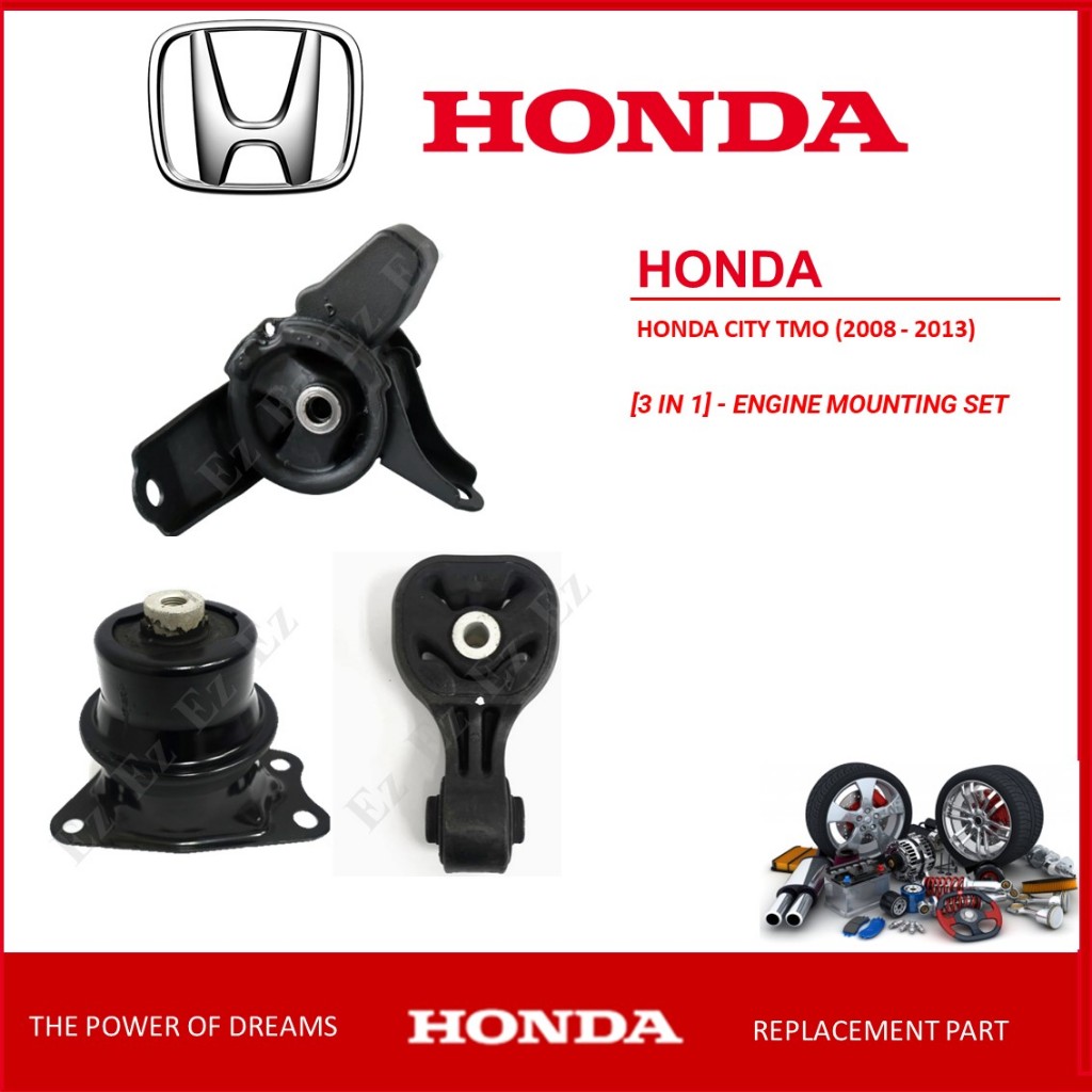 [3 IN 1]- ENGINE MOUNTING SET FOR HONDA CITY TMO 2008 -2013 JAZZ TGO 1. ...