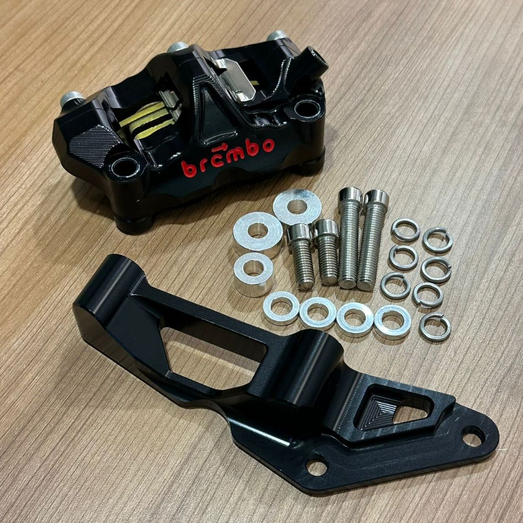 NVX BREMBO CALIPER GP4RX 4POT SIAP BRACKET 100MM NVX 155 NVX155 MADE IN ITALY BLACK | Shopee ...