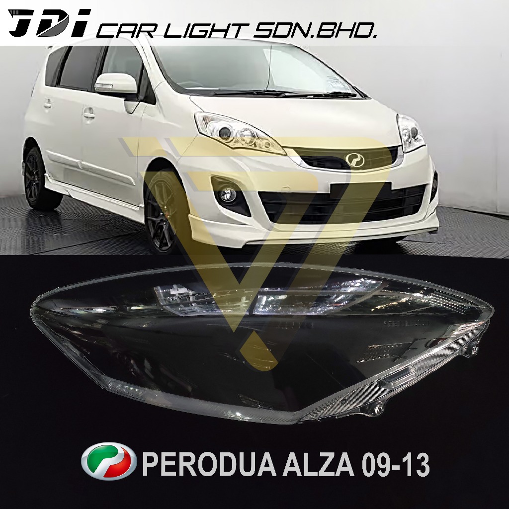 PERODUA ALZA YEAR 2009, 2010, 2011, 2012, 2013 ACRYLIC HEADLAMP COVER ...