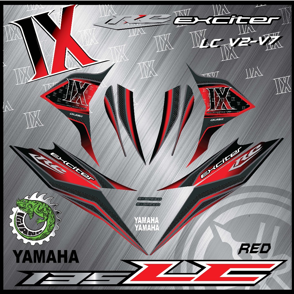 STRIPE YAMAHA LC135 V2-V7 IX EXCITER RC (17) CUSTOM STRIPE | Shopee ...