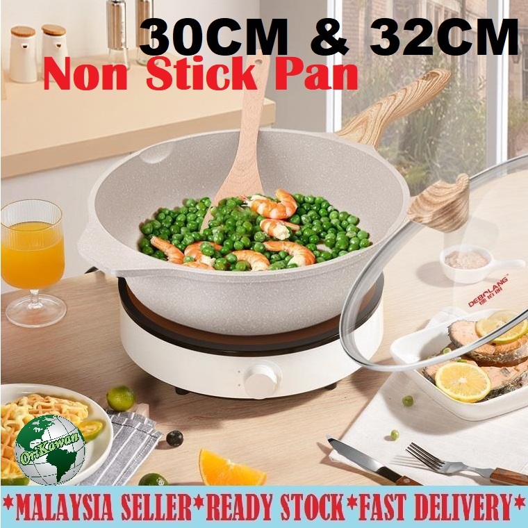 Non Stick Frying Pan 30CM & 32CM Maifan Stone Non Stick Healthy Pan ...
