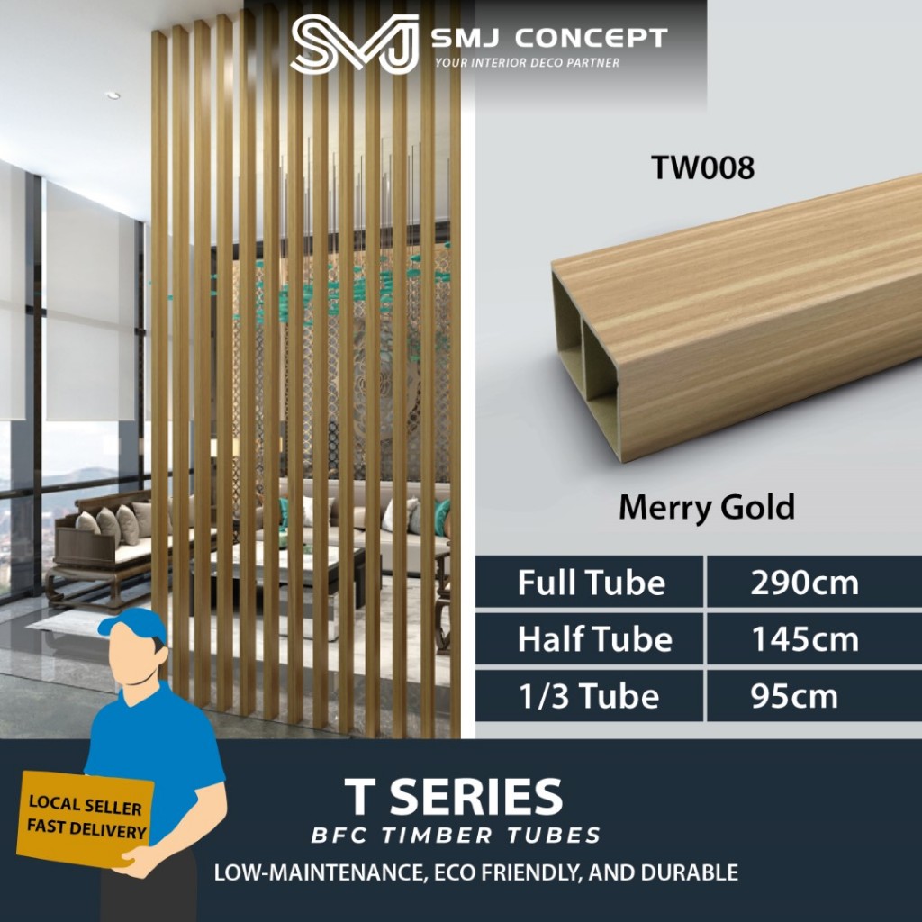 SMJ CONCEPT® Timber Tube Wall Column Partition Divider (TW008) | Easy ...