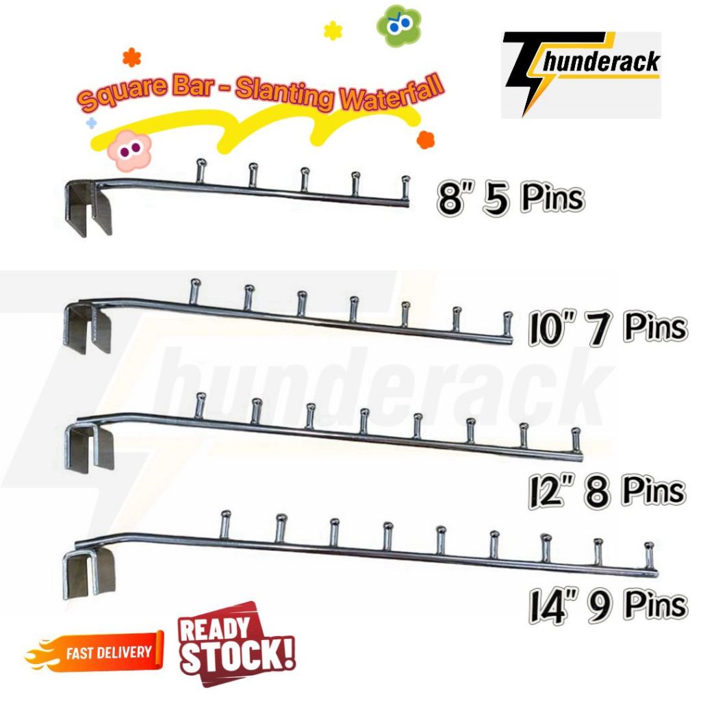 SQUARE BAR - SLANTING WATERFALL HOOK 5PIN/7PIN/8PIN/9PIN | Shopee Malaysia