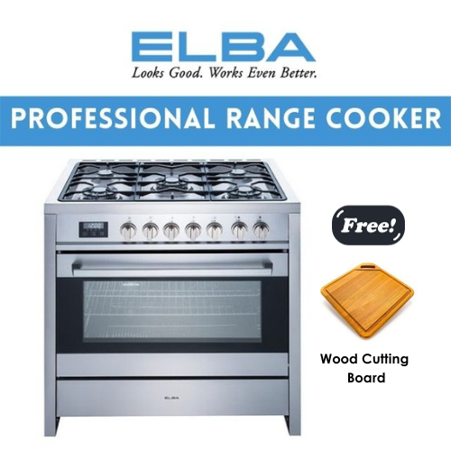 Elba 115L Professional Range Standing Cooker 5 burners [EPRC-H9880ST(SS ...