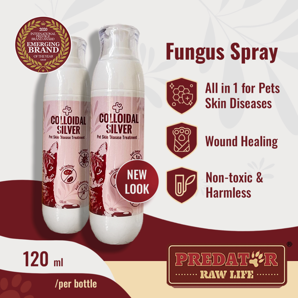 Predator Raw Life Colloidal Silver Pet Infection Skin Relief Spray ...