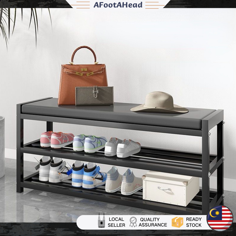 90CM Steel Shoe Rack Simple Rack Home Indoor Shoe Stool Type Shoe ...