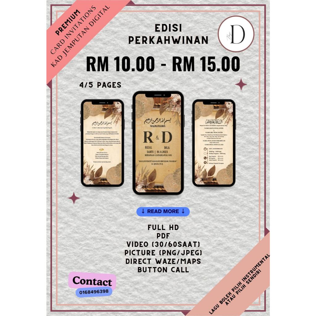 KAD JEMPUTAN KAHWIN KAD DIGITAL DIGITAL CARD INVITATIONS KAD DIGITAL ...
