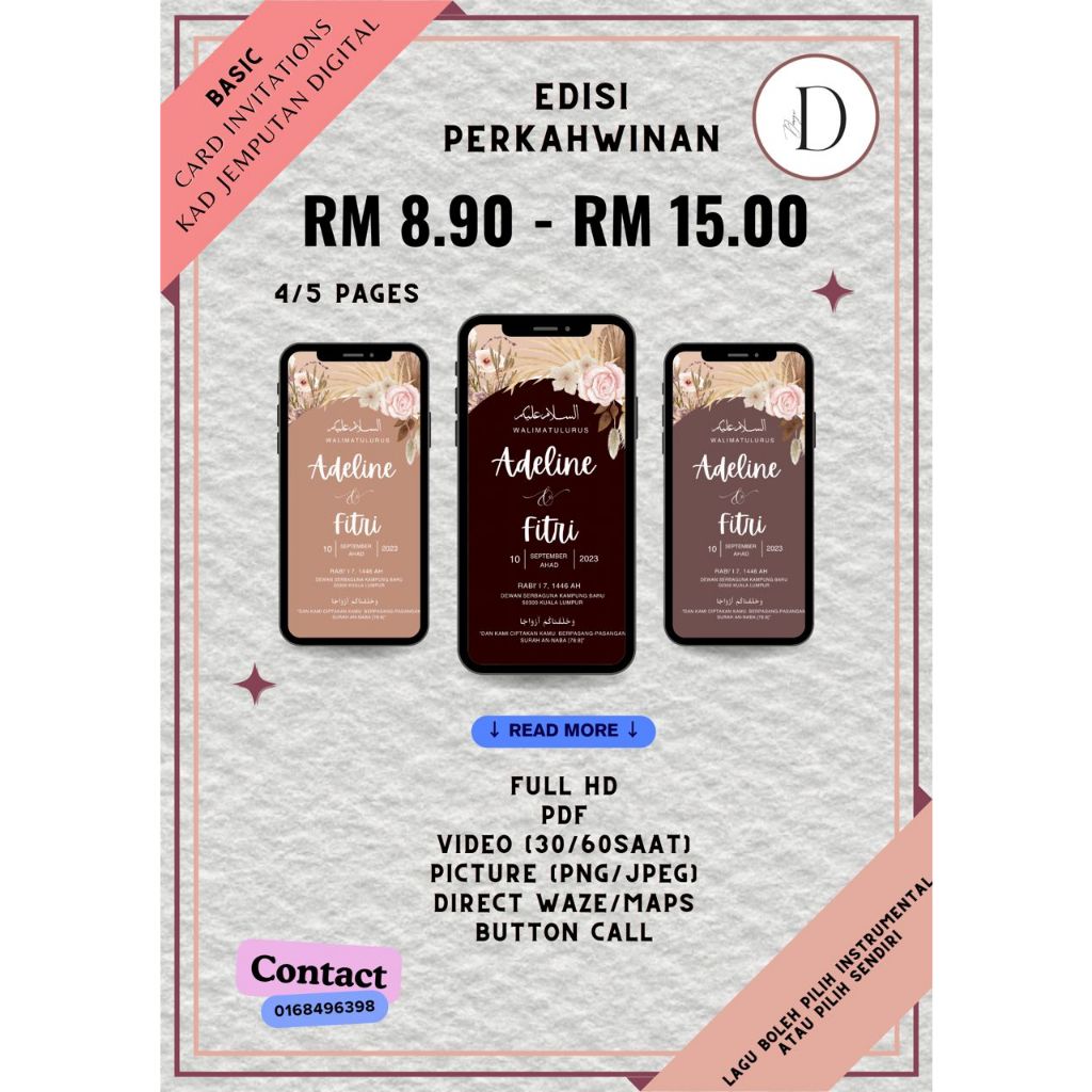 KAD JEMPUTAN KAHWIN KAD DIGITAL DIGITAL CARD INVITATIONS KAD DIGITAL ...