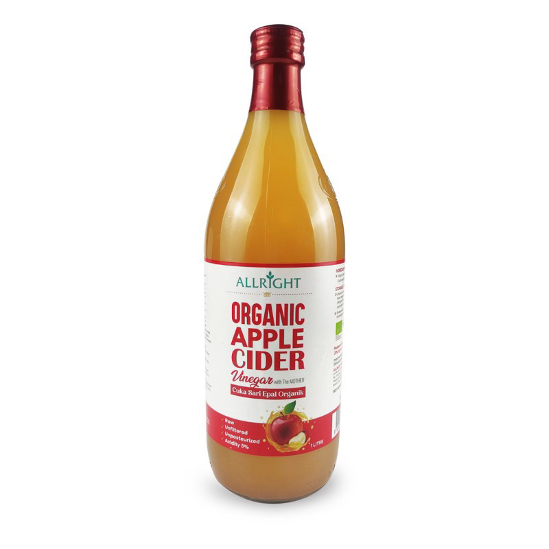 ALLRIGHT Original Apple Cider Vinegar 1liter 有机苹果醋 | Shopee Malaysia