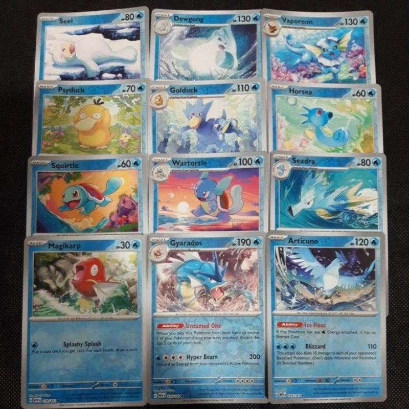 Pokemon Card TCG: SV 3.5 Pokemon 151 Reverse Holo: Vaporeon/ Articuno ...