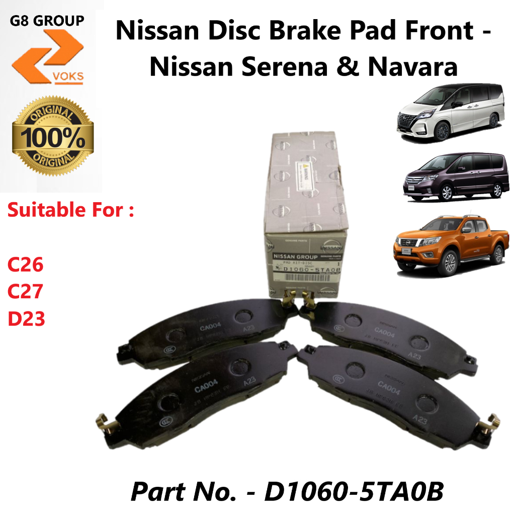 Nissan Disc Brake Pad Front - Nissan Serena & Navara ( D1060-5TA0B ...