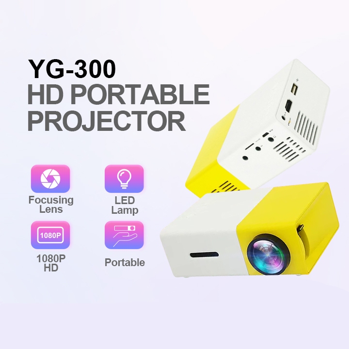 YG300 Micro Mini HD Projector 1080P Home LED Portable Small Desktop ...