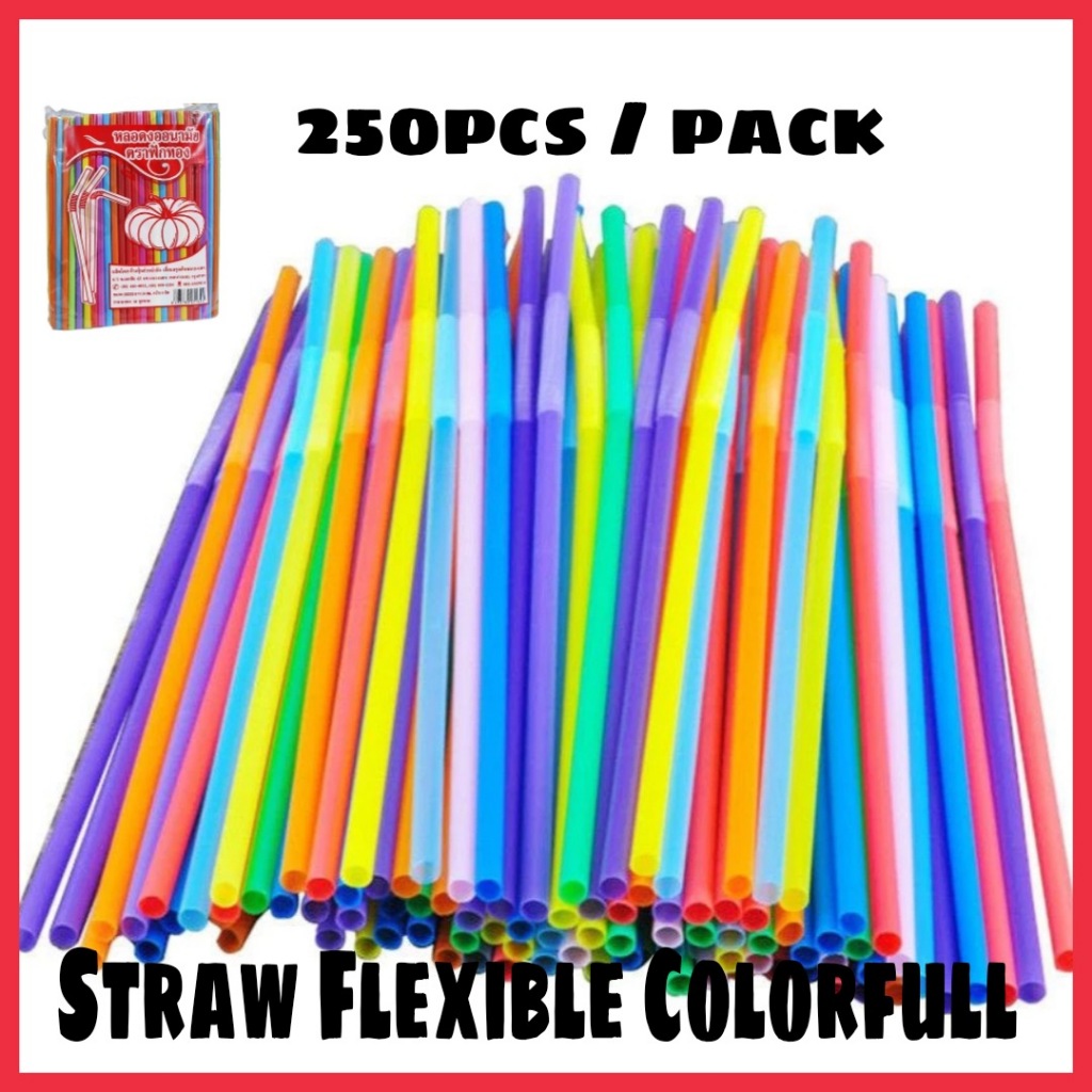 Straw Labu / Straw Flexible / Straw Colorfull | Shopee Malaysia