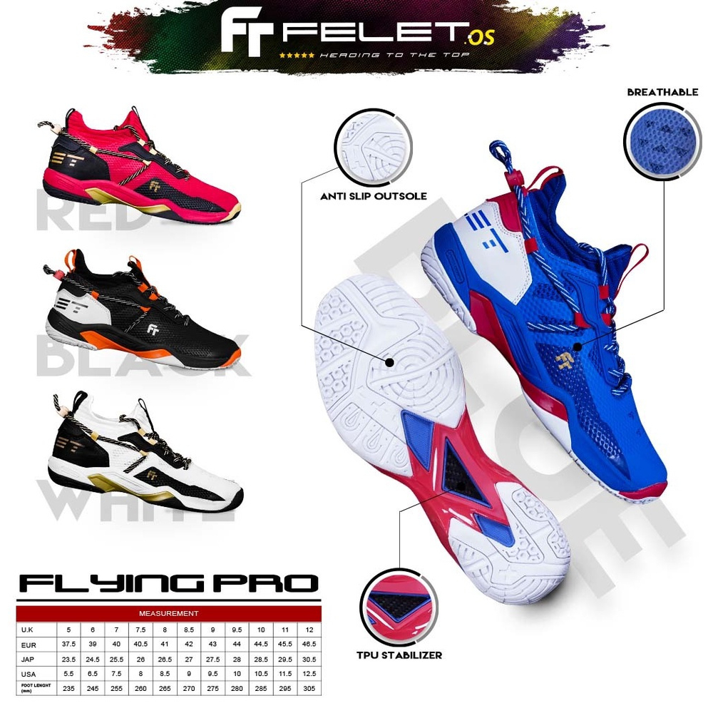FELET BADMINTON SHOES FLYING PRO NEW EDITION | Shopee Malaysia