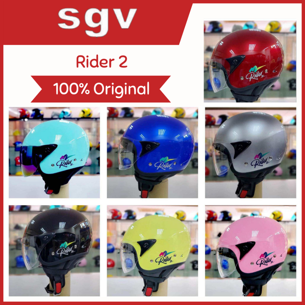 SGV Rider 2 Helmet Half Steng Separuh Topi Keledar Motor Helmets Rider2 ...