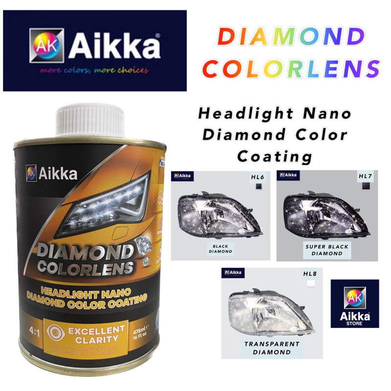[ Aikka Diamond Color Lens ] Weather Resistance ashable Headlight Nano ...