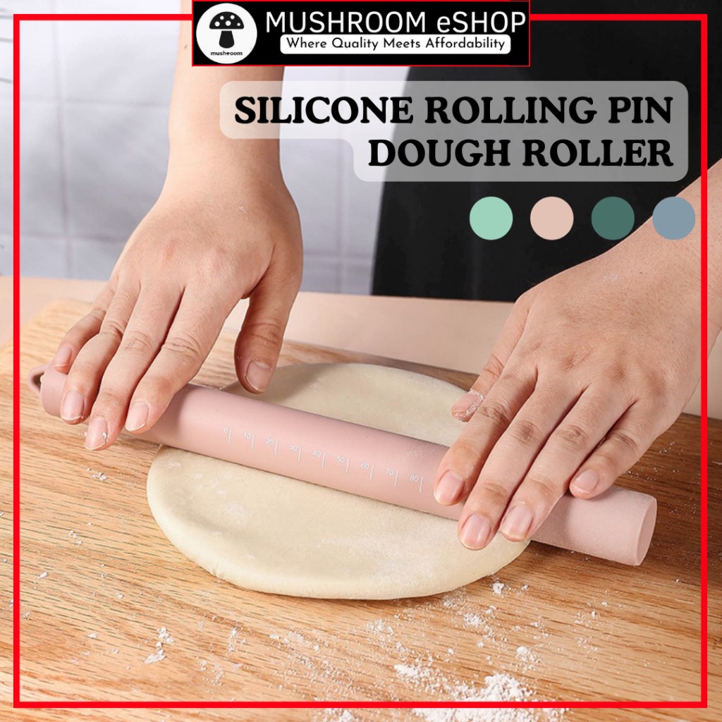 MUSHROOM Food Grade Silicone Rolling Pin Dough Roller Baking Pastry ... MUSHROOM Food Grade Silicone Rolling Pin Dough Roller Baking Pastry ...