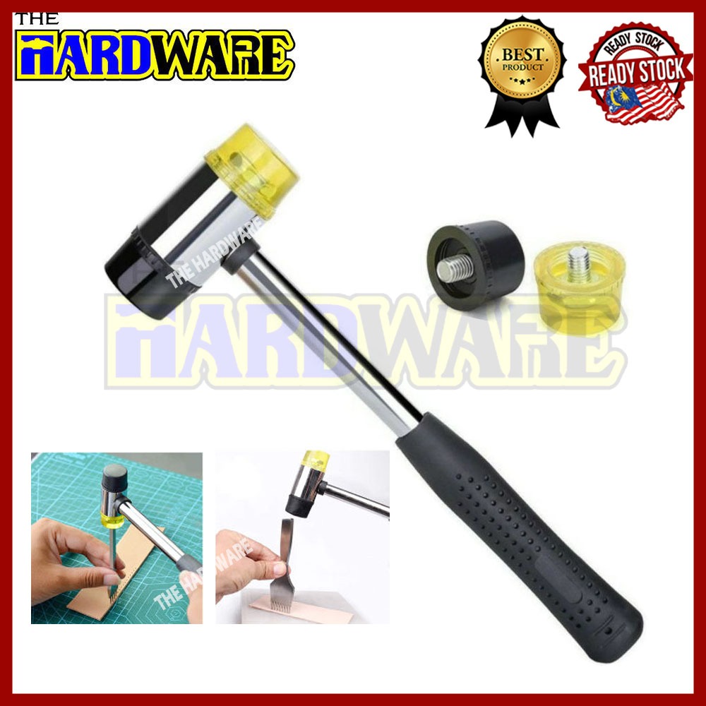 🔥Ready Stock🔥25MM Double Face Soft Rubber Mallet Hammer With Non-Slip ...