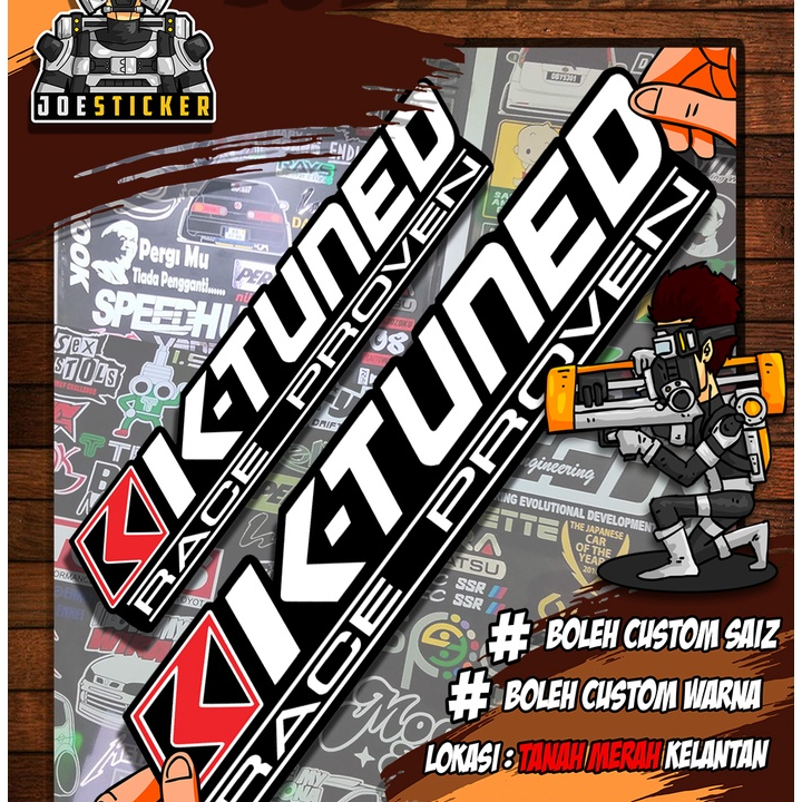 sticker K-TUNED saiz 9x1.7 inci sesuai untuk tampal pada kereta ...