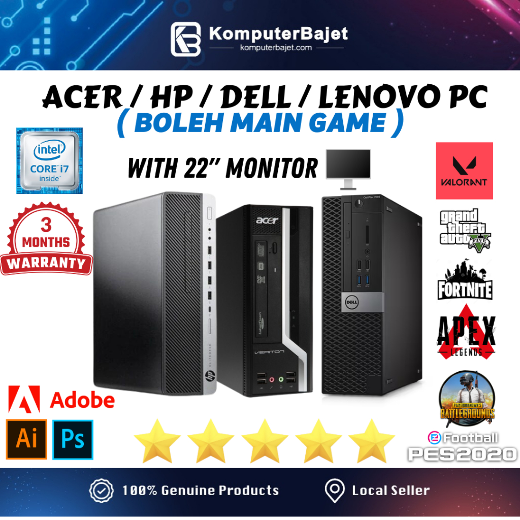 🔥OFFER ! WINDOWS 11 Komputer Bajet OFFICE Intel PC Murah Student PC Budget Computer i5 i7 ...