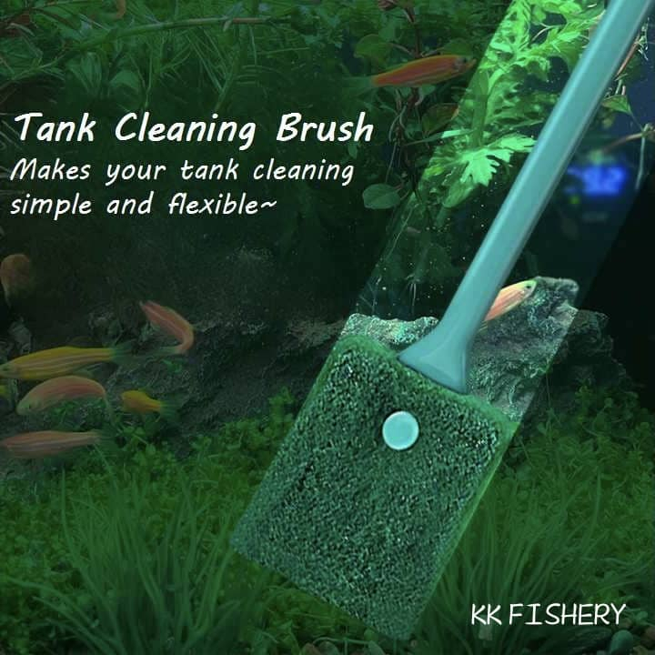 [Ready Stock]Double Side Long Handle Brush Scrubbers Aquarium Fish Tank ...