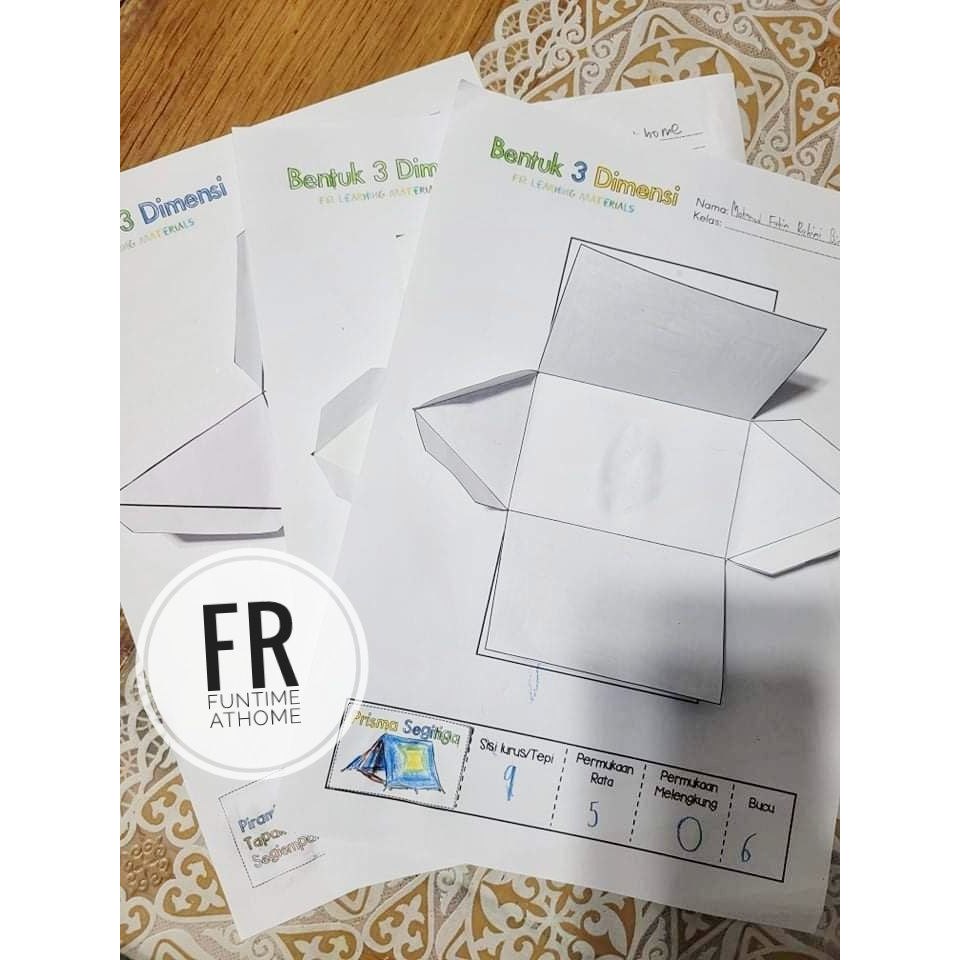 [PRINTABLE PDF] Matematik Mathematic Math Bentuk 3D Bentangan dan Ciri ...