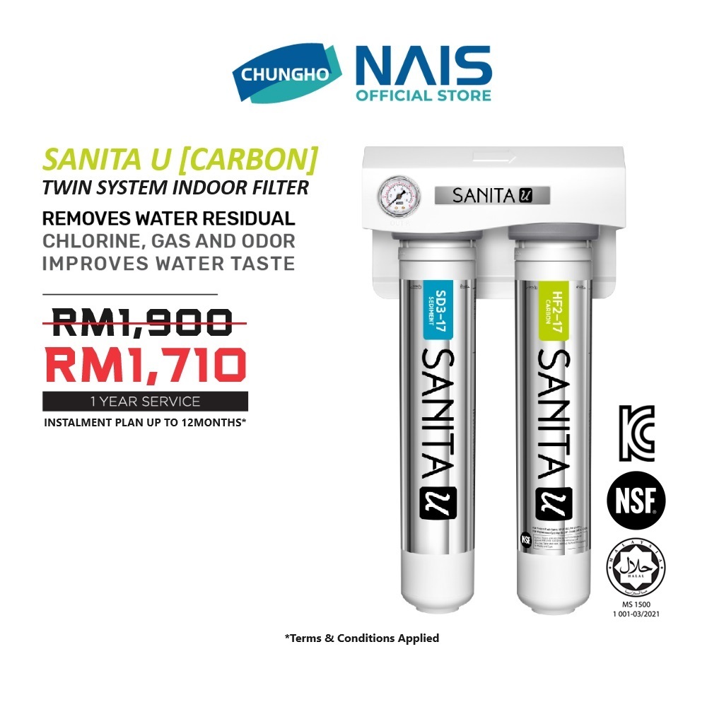 ChungHo NAIS Sanita-U Twin System [Carbon] Indoor Filter (WS-2S0BPC ...