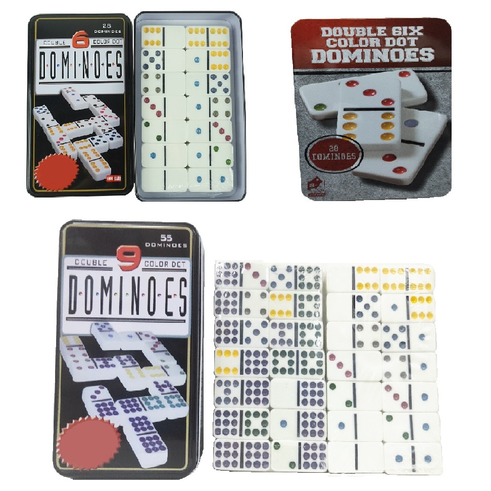 DOMINOES DOUBLE 6 COLOR DOT. SJ389619/3896/389649 | Shopee Malaysia