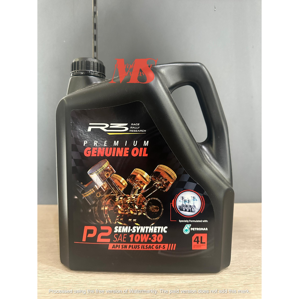 GENUINE ORIGINAL R3 ENGINE OIL FULLY SYNTHETIC P1 5W30 P2 10W30 PROTON ...