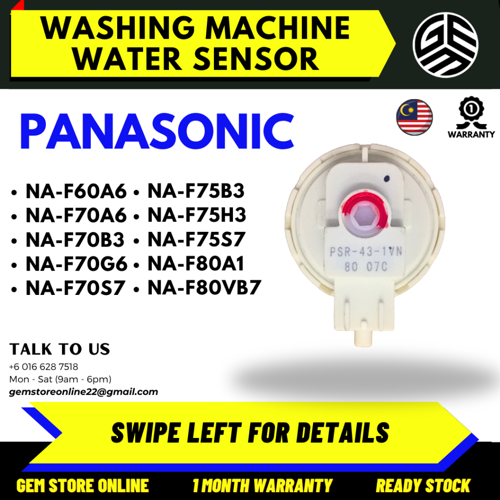 (PSR-43-1VN) PANASONIC Washing Machine Water Level Sensor / Sensor Mesin Basuh / Panasonic Water ...