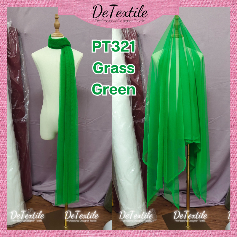 DeTextile Premium Tulle Bridal Soft Net Kain Net Lembut Murah Bidang ...