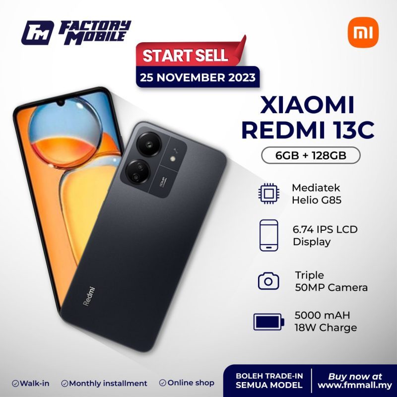 REDMI 13C [6+6GB RAM 128GB ROM]- Original XIAOMI REDMI Malaysia ...