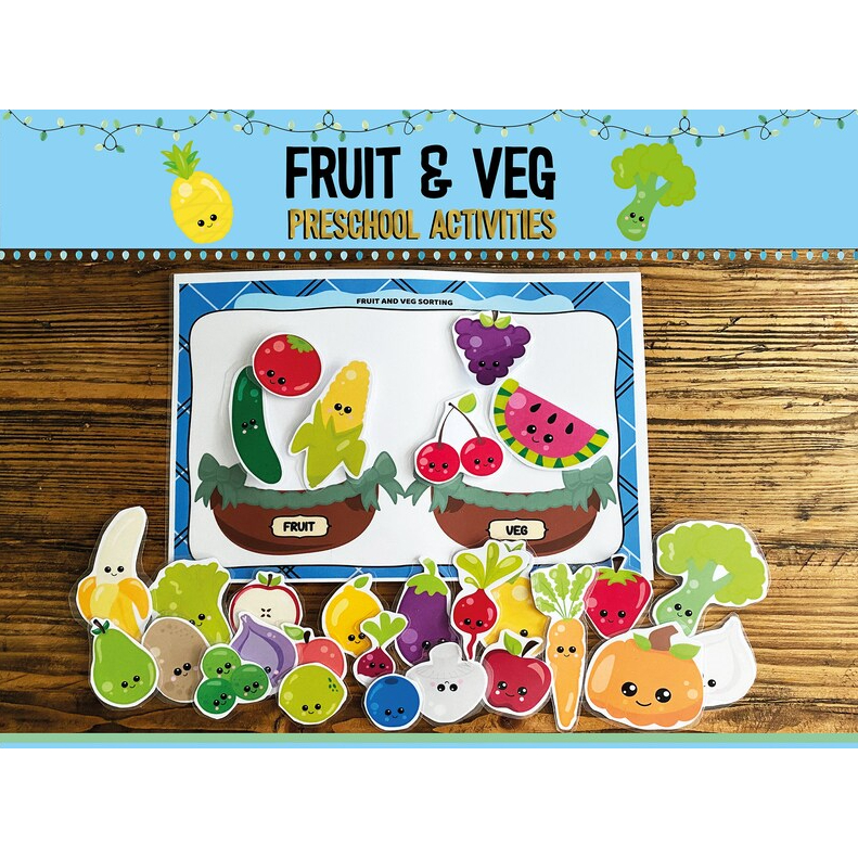 PDF] 063-Fruit & Vegetable Sorting Activity Printable Montessori ...