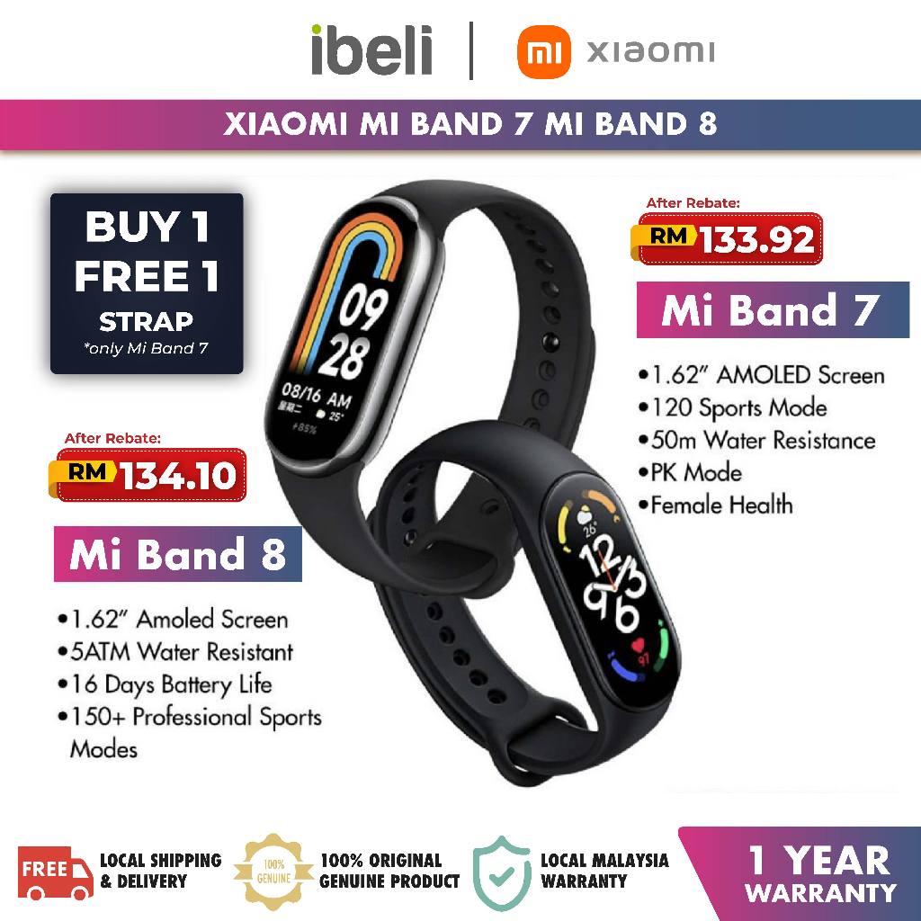 Xiaomi Mi Band 7 Mi Band 8/SpO2 Measurement/AMOLED Colour Screen/Water ...
