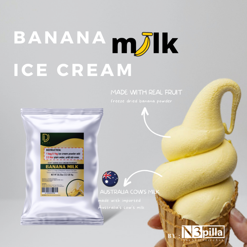 N3 Banana Milk Soft Serve Powder Mix 1KG | Shopee Malaysia