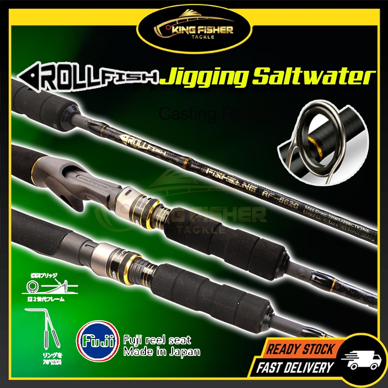 KFT RollFish Fuji Spinning Casting Jigging Fishing Rod Joran Batang Pancing Mancing Slow Fast ...