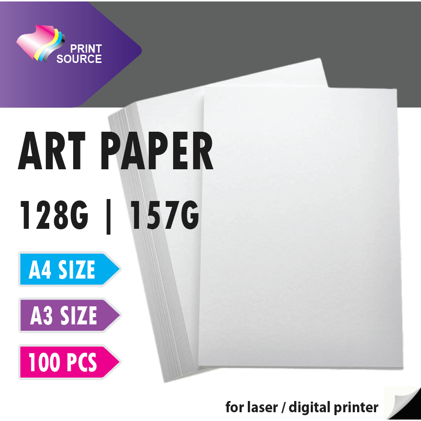 A4 A3 SRA3 ART PAPER 128G 157G 100‘s | Shopee Malaysia