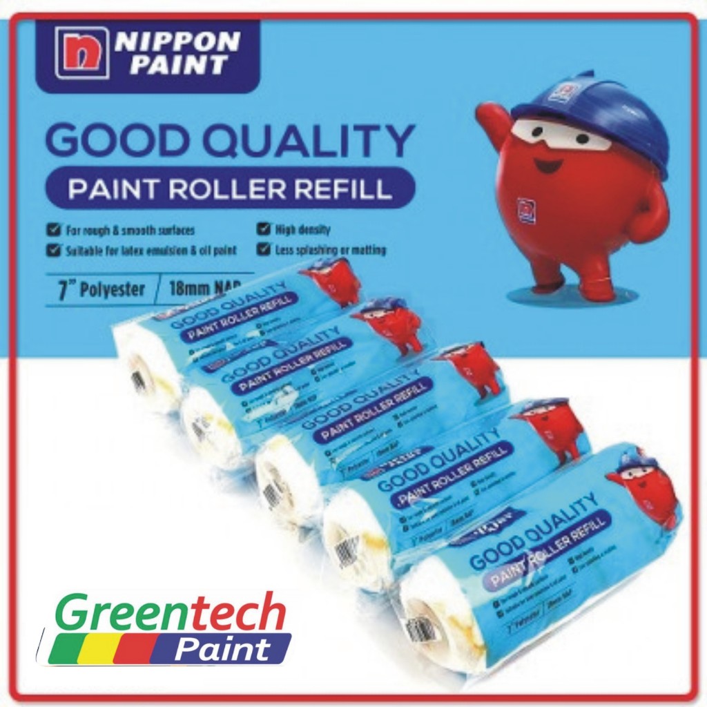 Greentech Paint NIPPON PAINT 7" POLYESTER ROLLER REFILL Orginal ...