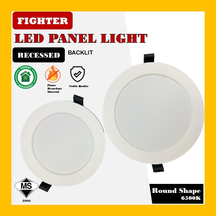 Fighter LED Panel Light (SIRIM APPROVED) Down Light 4" & 6" LED Round ...